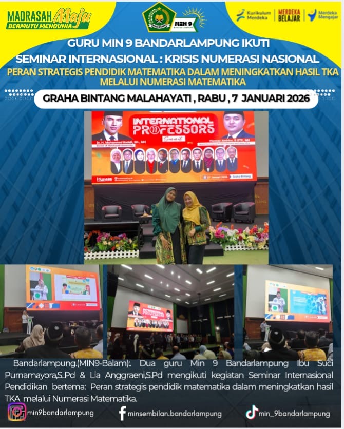 Guru MIN 9 Bandar Lampung Perdalam Strategi Numerasi dalam Seminar ...